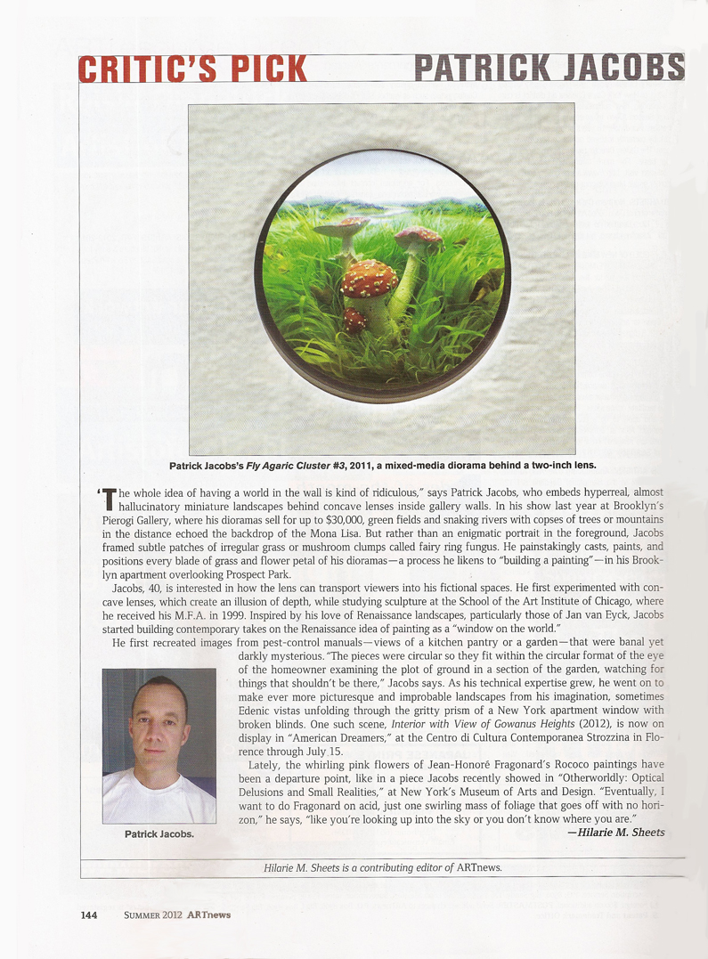 Patrick Jacobs: Critic’s Pick in ARTnews | Pierogi Gallery